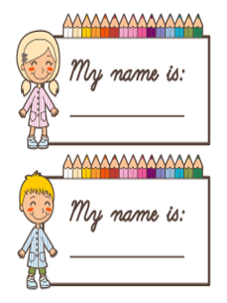 Name Tag - My Name Is | PDF
