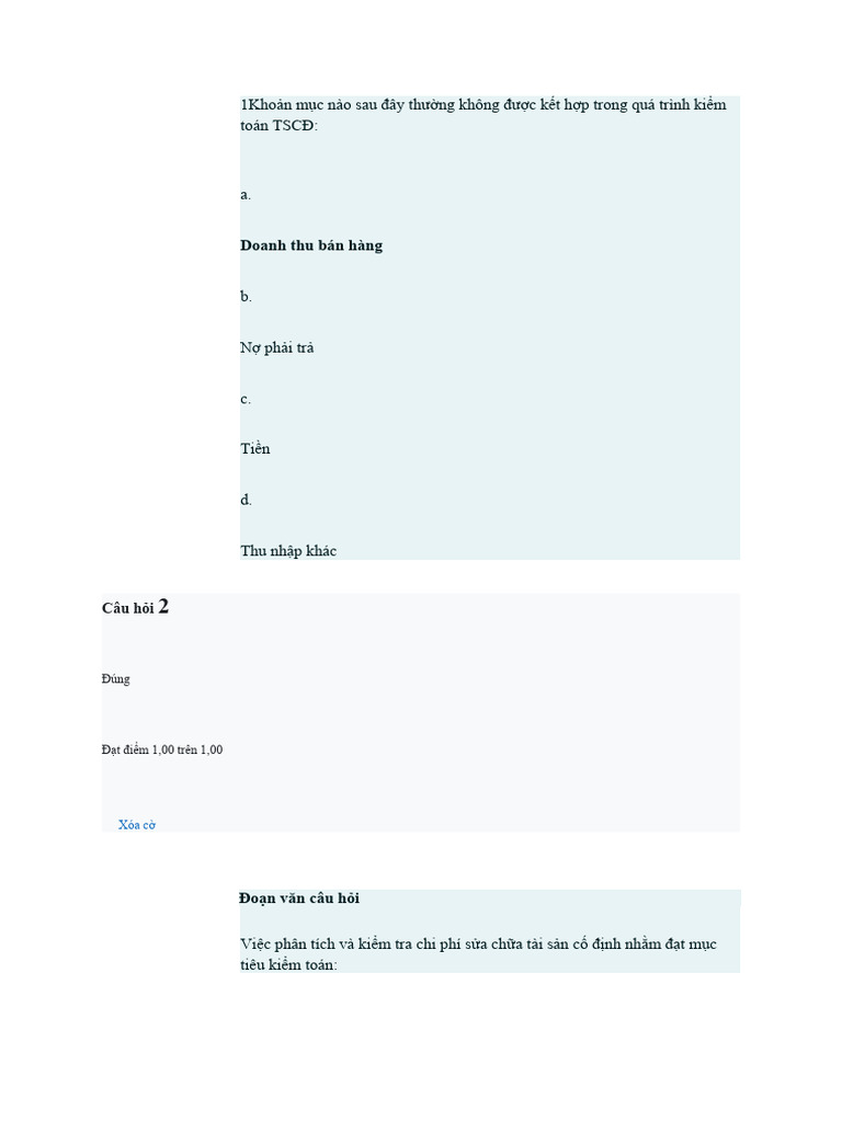 KIỂM 2 CHƯƠNG 5, Ksnb Chương 3 | PDF