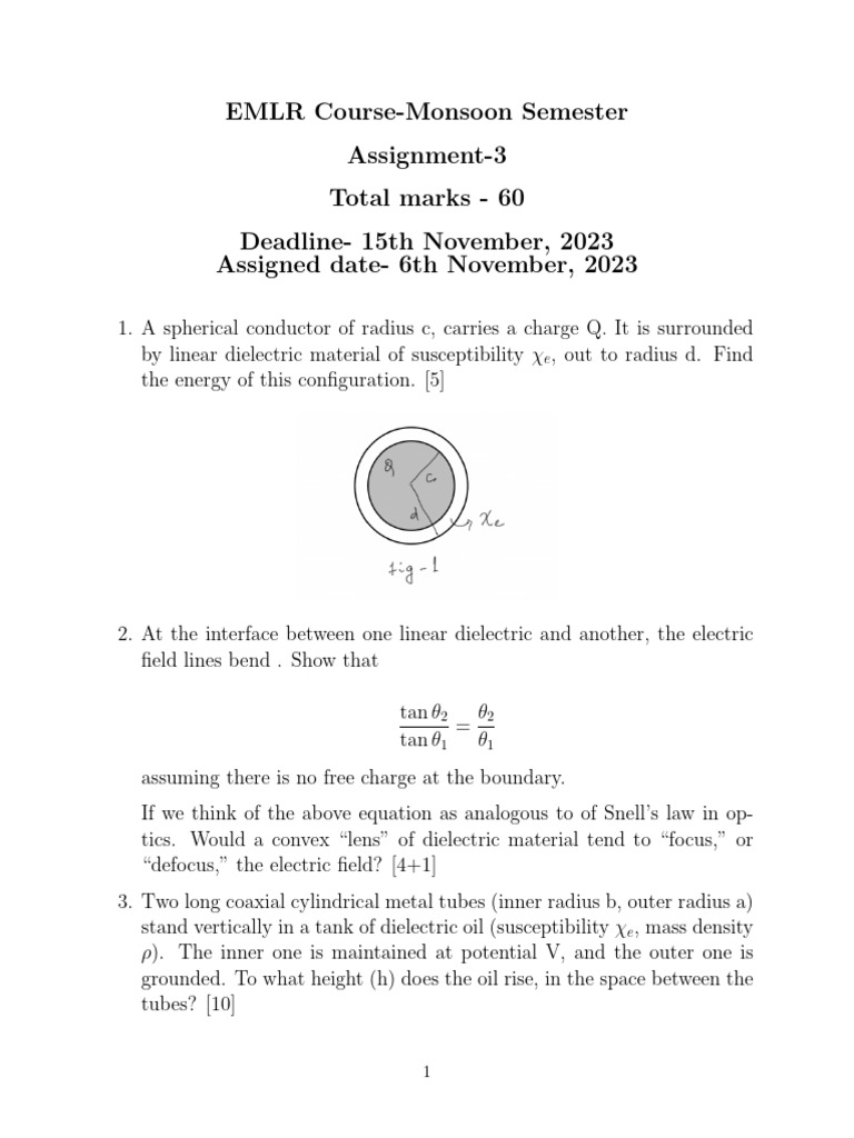 Assignment 3 | PDF | Dielectric | Sphere