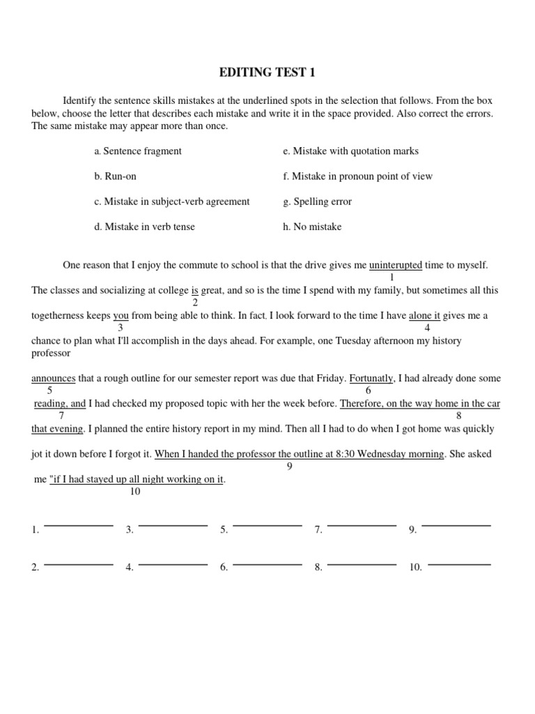 Editing Test1and2 Pdf Language Mechanics Linguistics