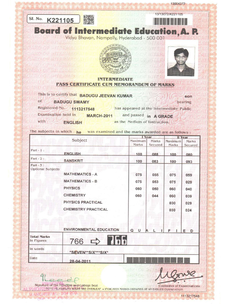 JEEVAN KUMAR BADUGU_INTERMEDIATE_CERTIFICATE | PDF