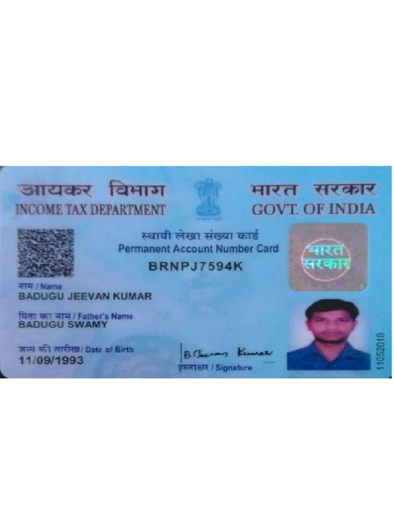 Jeevan Kumar Badugu - Pan Card | PDF