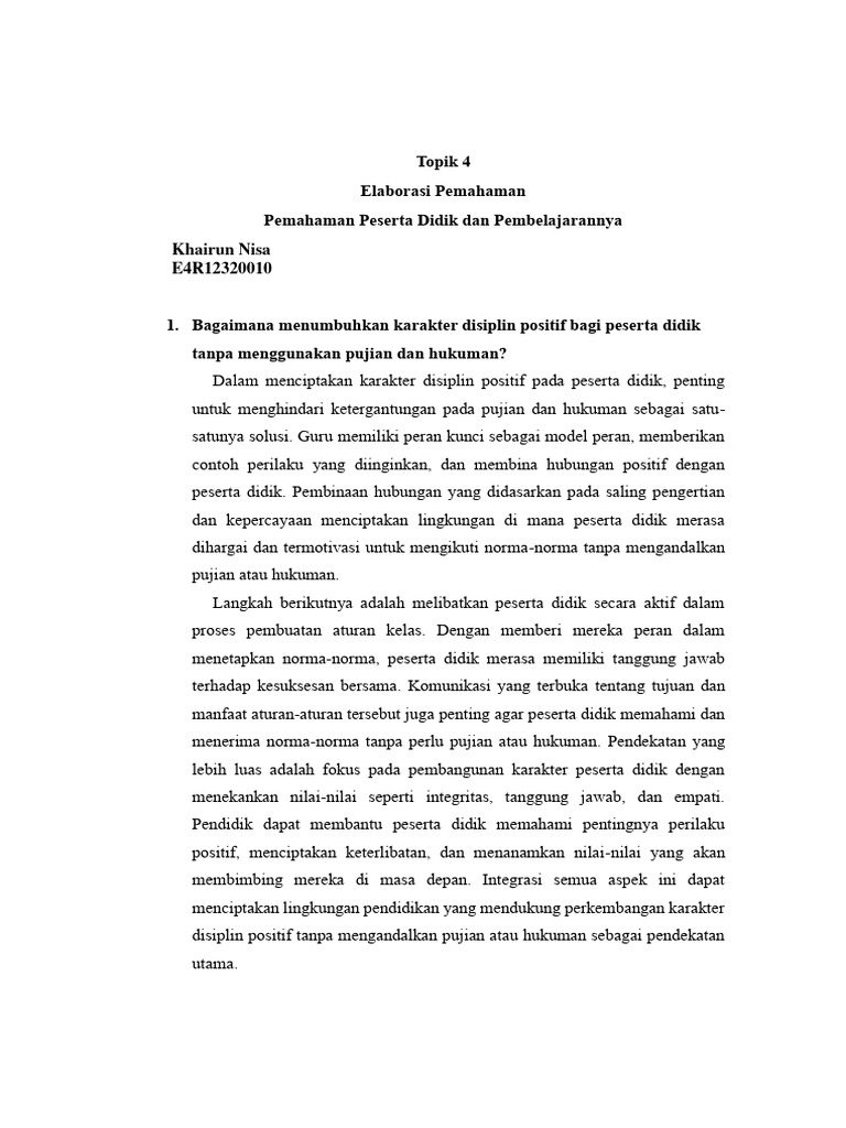 T4. Elaborasi Pemahaman PPDP | PDF | Karier & Perkembangan | Kesehatan Holistik