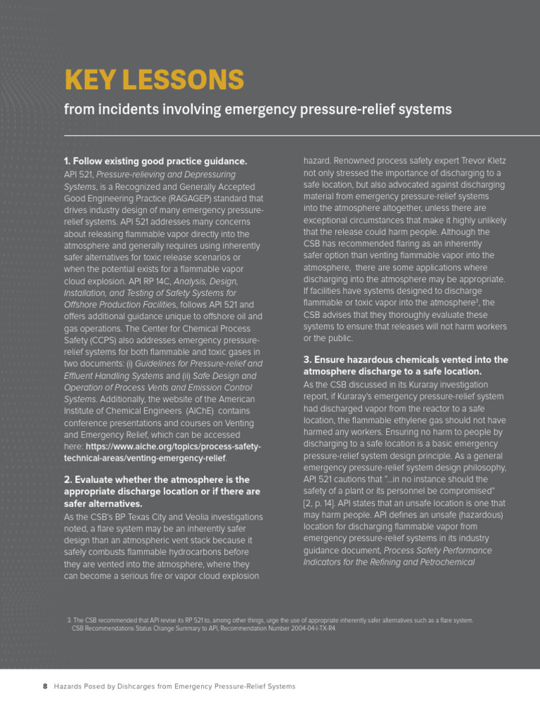 CSB Discharge To Safe Location Excerpt | PDF | Occupational Safety And ...