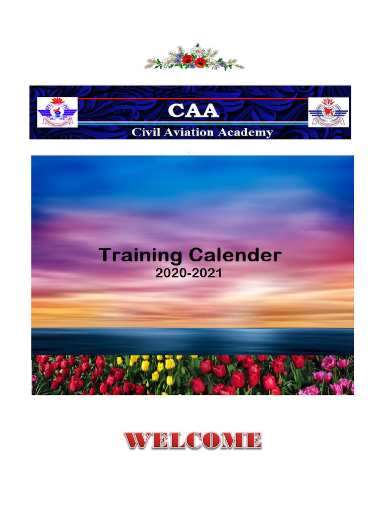 CAA Training Calendar 2020-2021 | PDF | Air Traffic Control | Airport