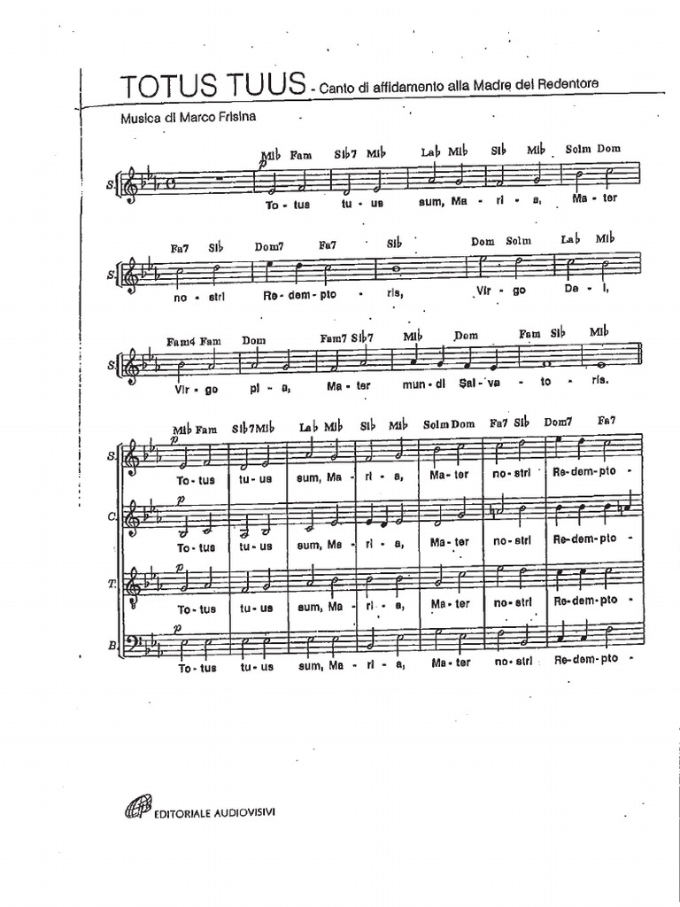 Totus Tuus (Frisina) | PDF