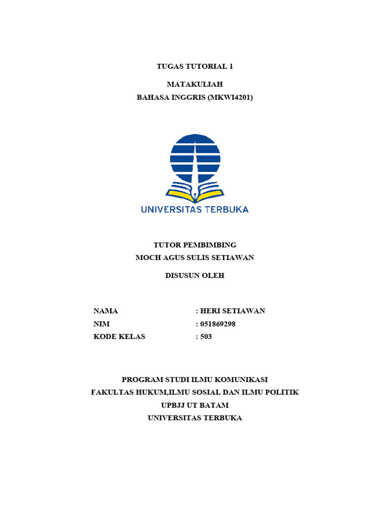 Heri Setiawan - 051869298 - Tugas1 - Mkwi4201.503 | PDF | Career & Growth | Language Arts ...