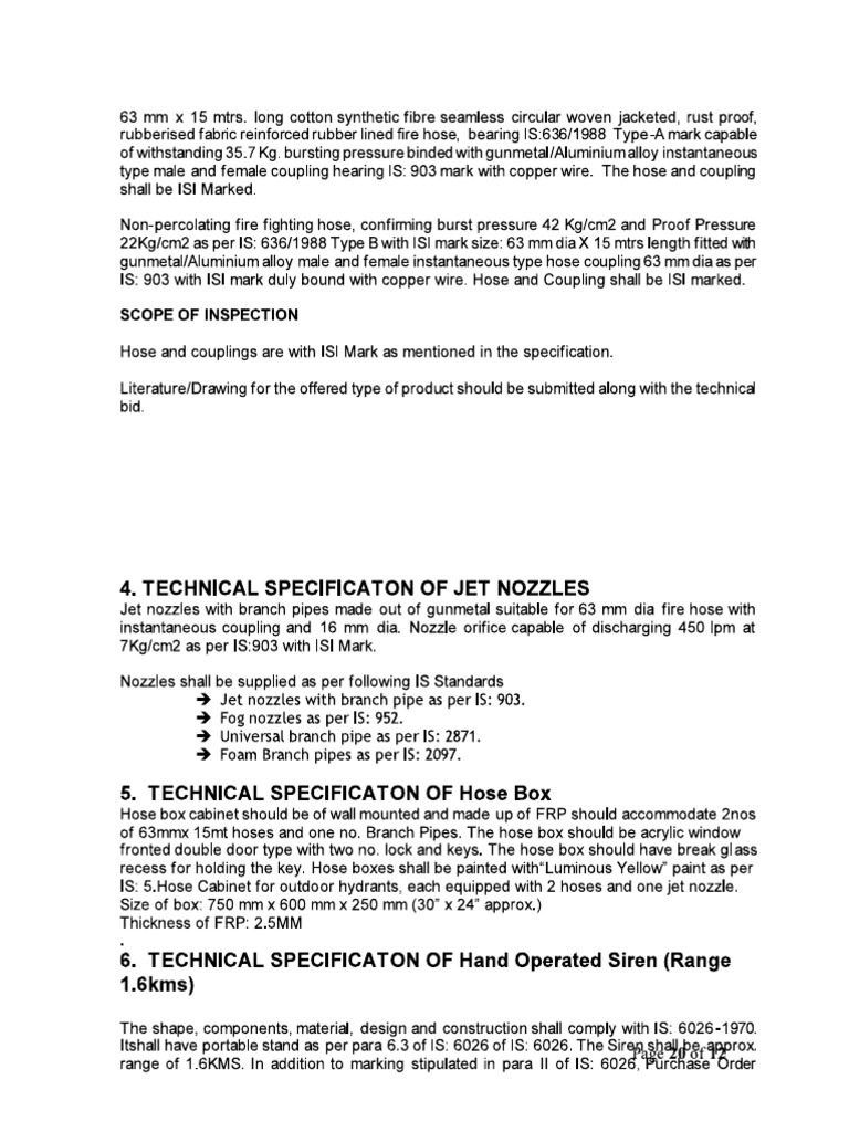 Technical Specification Manual Siren | PDF