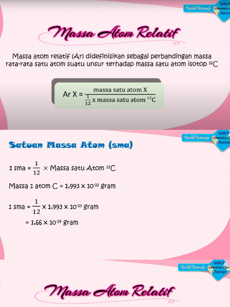 Massa Atom Relatif - Xaiver | PDF