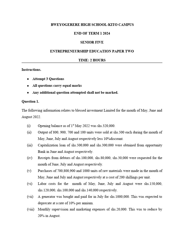 Entreprenueship S5 | PDF | Credit | Finance & Money Management