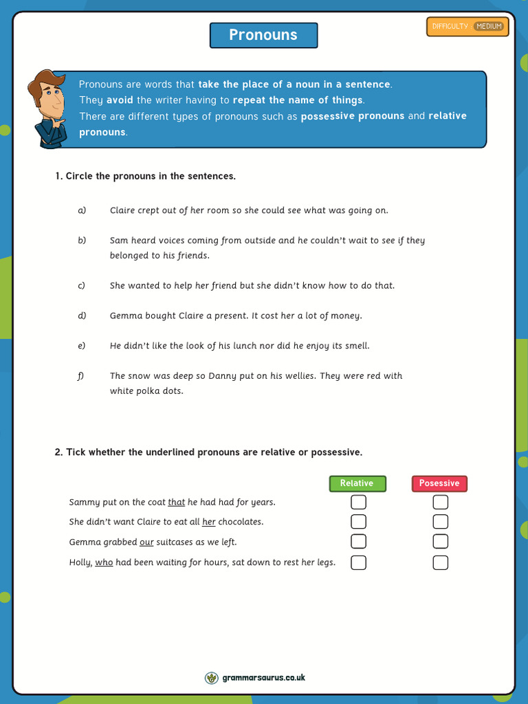 Understanding Pronouns: Types and Usage | PDF | Pronoun