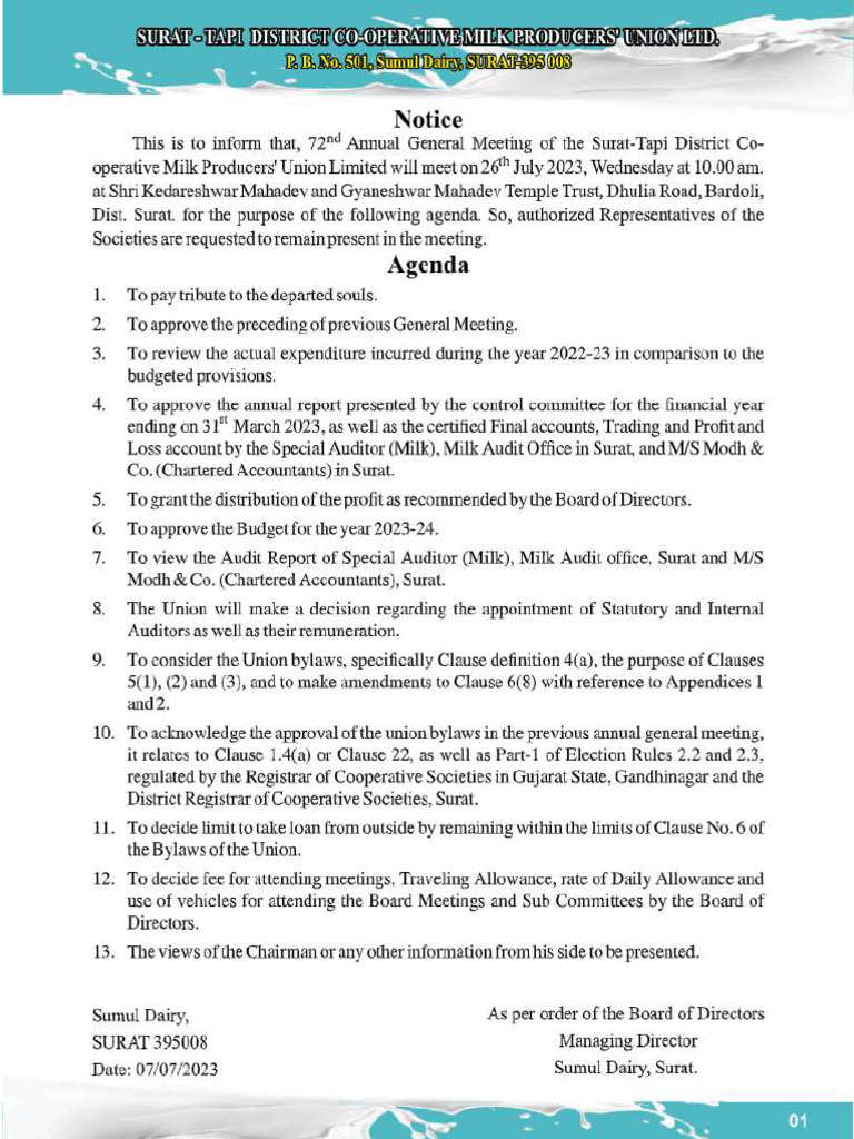 72th Annual Report English Sumul | PDF