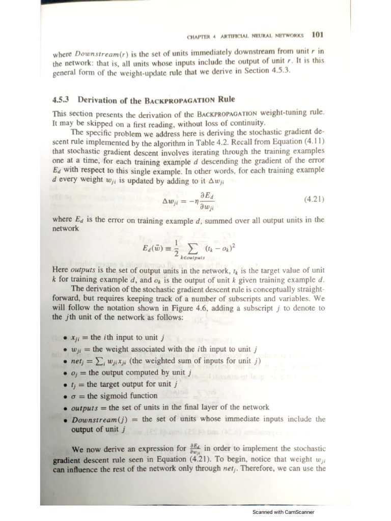 Backpropagation Derivation | PDF