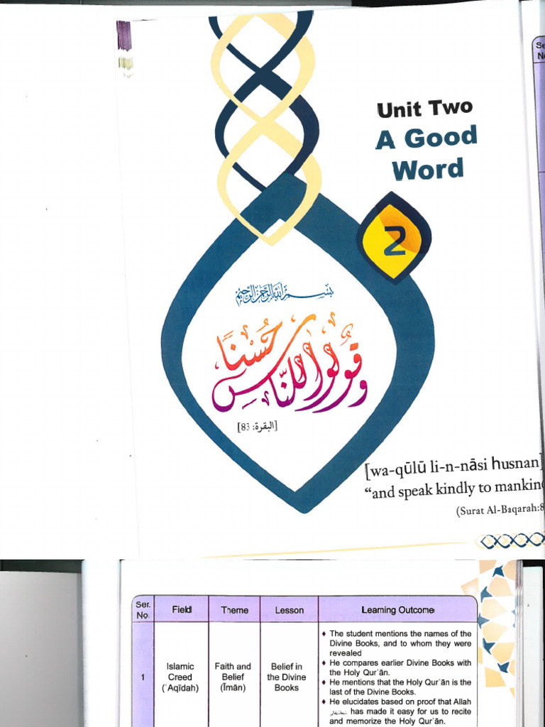 Islamic Ed Grade 4 Unit Two | PDF