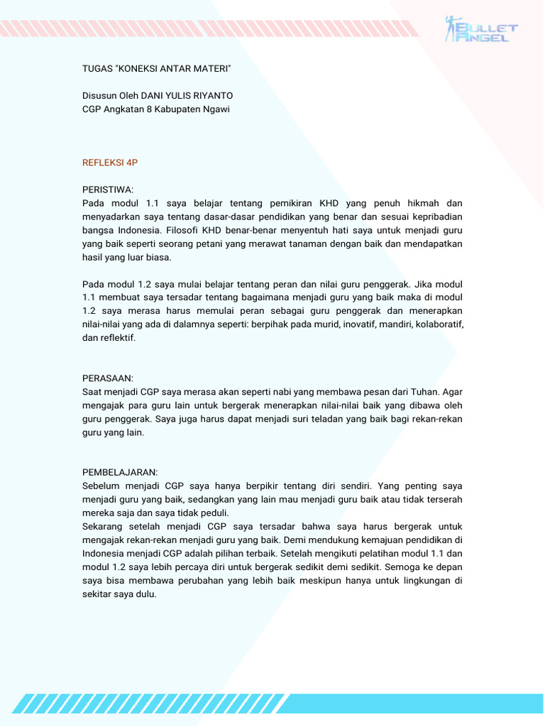 Tugas Koneksi Antar Materi 1.2 | PDF | Karier & Perkembangan