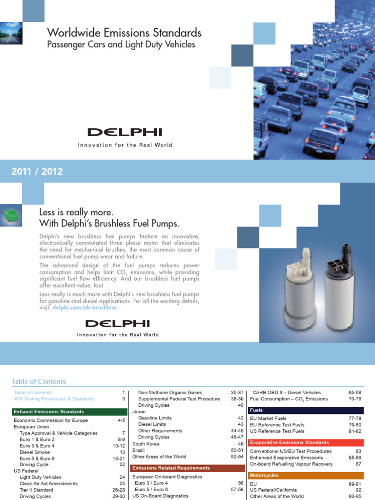 Delphi Passenger Car Light Duty Truck Emissions Brochure 2011 2012 ...