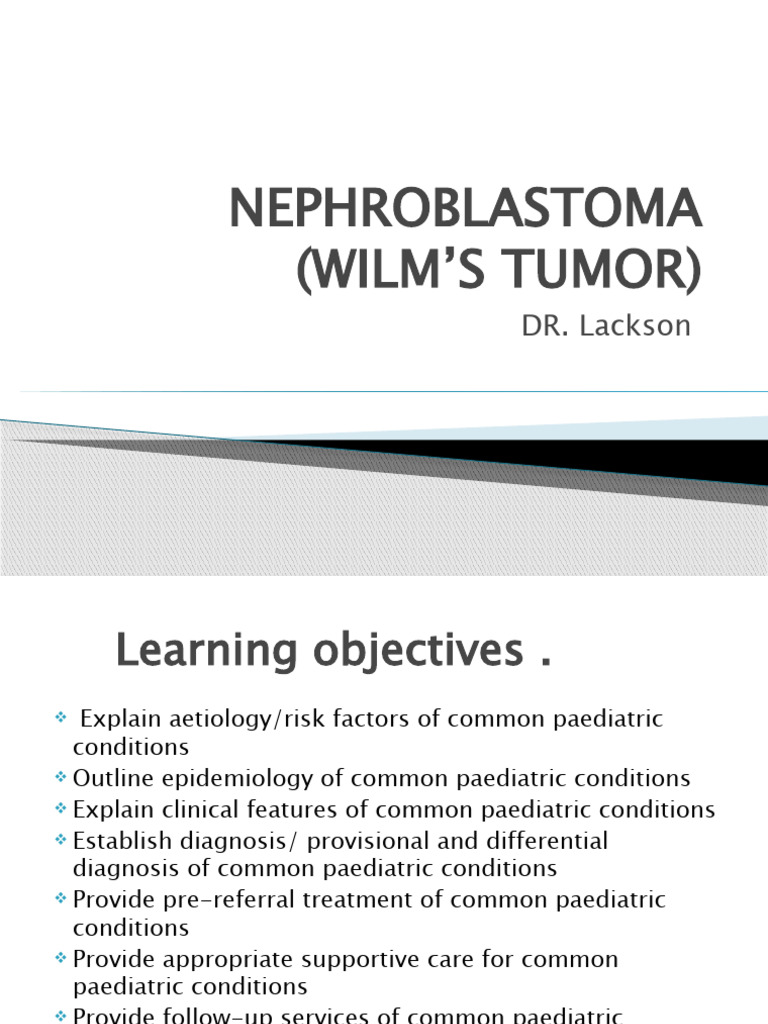 Nephroblastoma Overview and Care | PDF