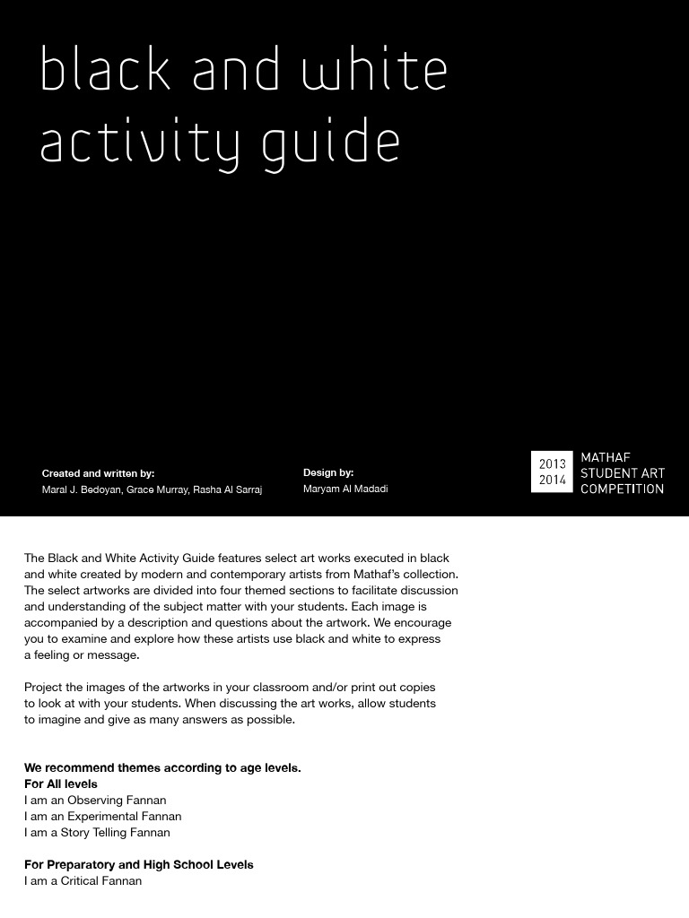 Black and White Activity Guide en Compressed | PDF | Paintings