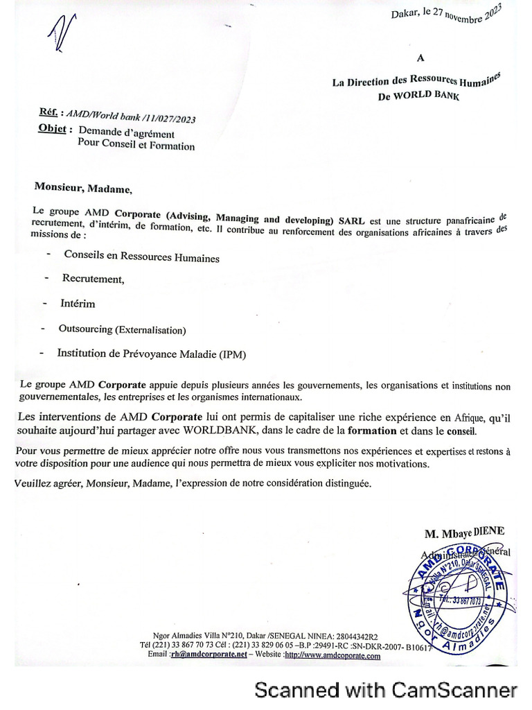 Modèle Demande D'agrément | PDF