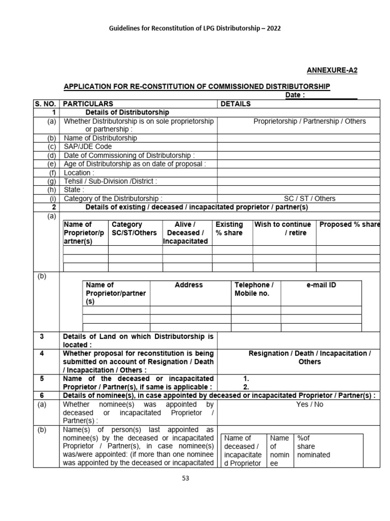 4 Reconstitution Application | PDF | Sole Proprietorship | Private Law