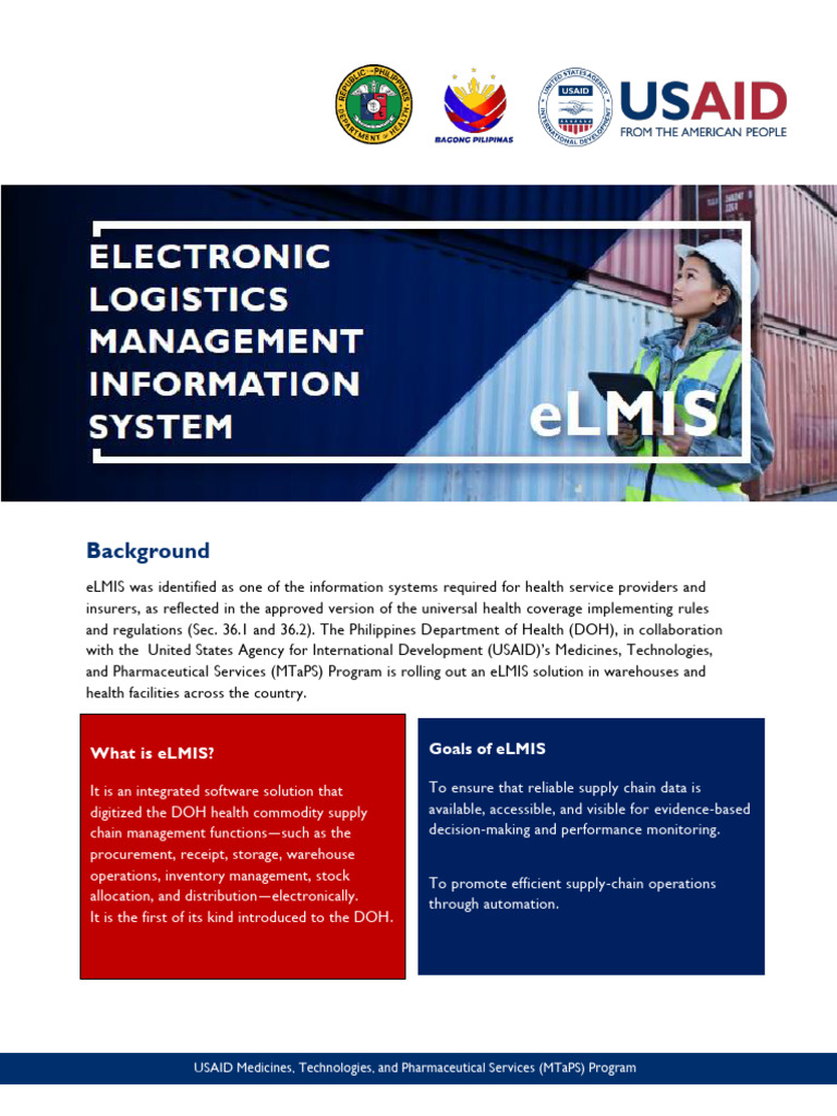 23 358 - Electronic Logistics Information System eLMIS - Flyer | PDF ...