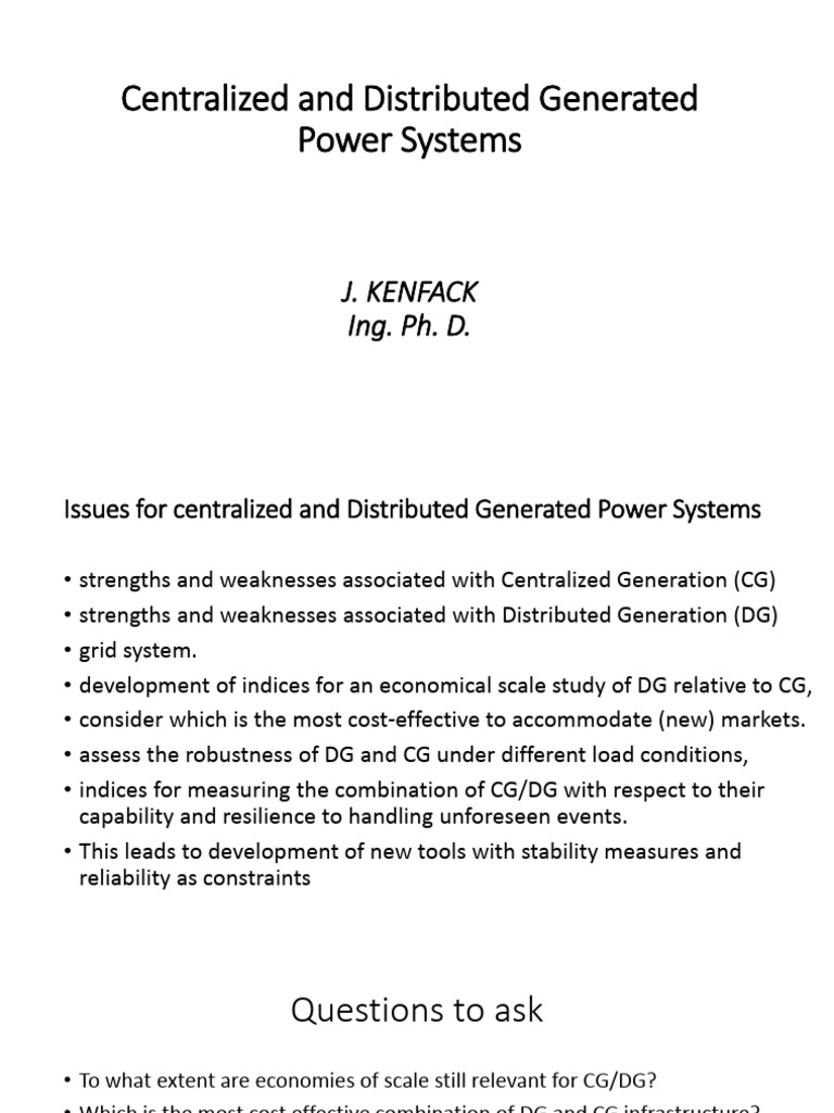 Centralized and Distributed Generated | PDF | Electrical Grid | Hydroelectricity