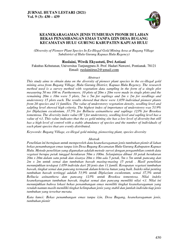 Keanekaragaman Tumbuhan Pionir | PDF | Griya & Taman