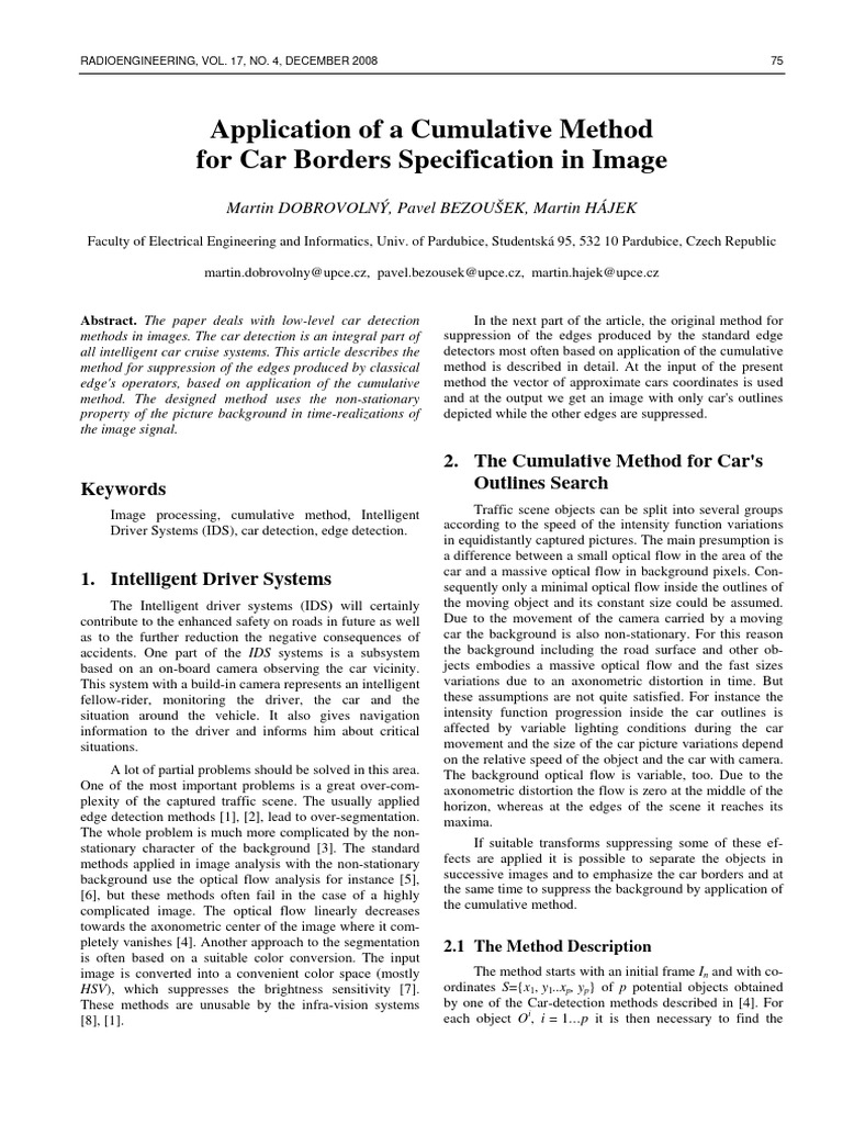 Application of A Cumulative Method For C | PDF | Signal To Noise Ratio ...
