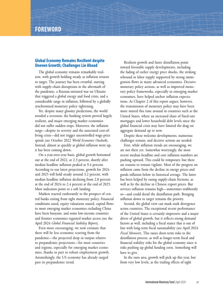 Foreword | PDF | Cost Of Living | Inflation