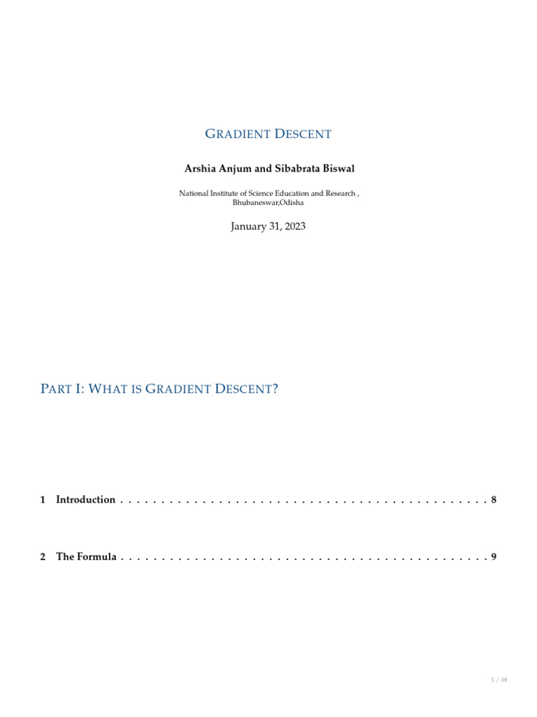 Gradient Decent | PDF | Mathematical Optimization | Numerical Analysis