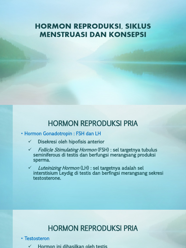 Hormon Reproduksi, Siklus Menstruasi Dan Konsepsi | PDF