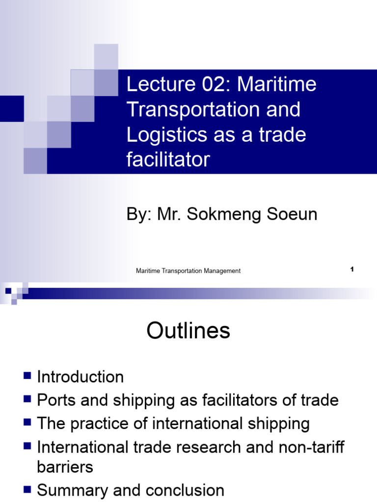 Maritime Trade Facilitation Insights | PDF | Transport | Port