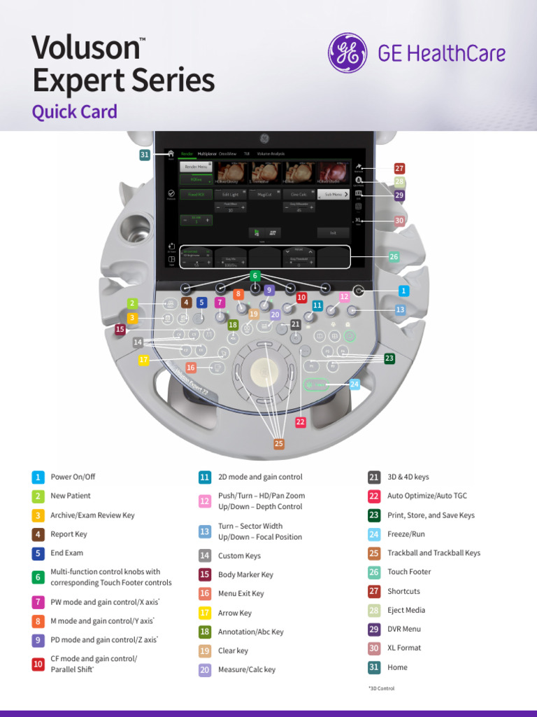 Voluson Expert Series bt24 Quick Card - 2 | PDF | Computing