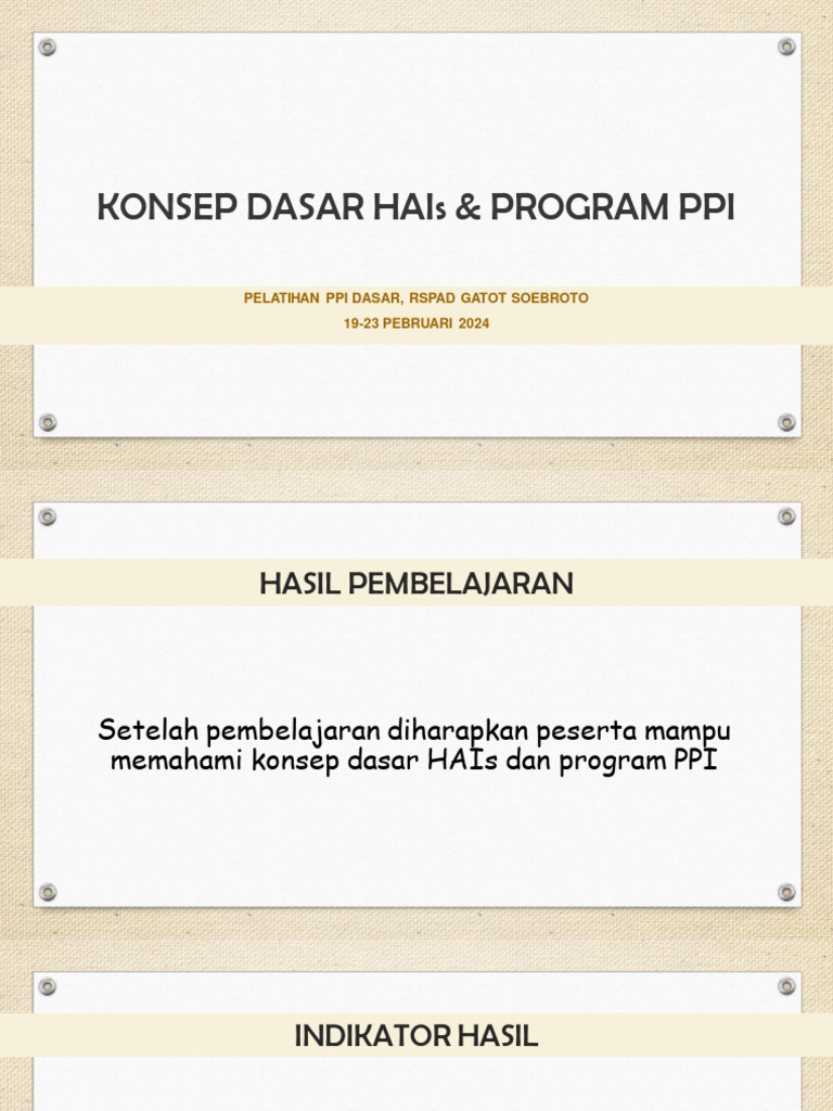 Konsep Dasar Hais Dan Program Ppi | PDF