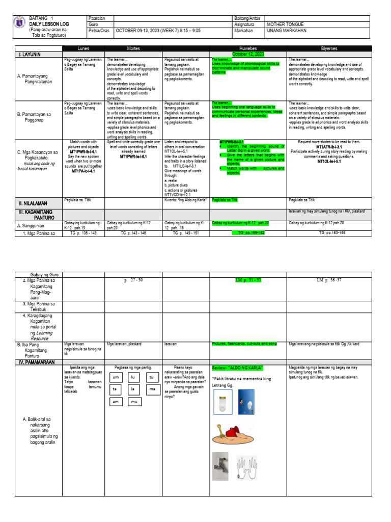 DLL-MTB Cot 1-Watania | PDF