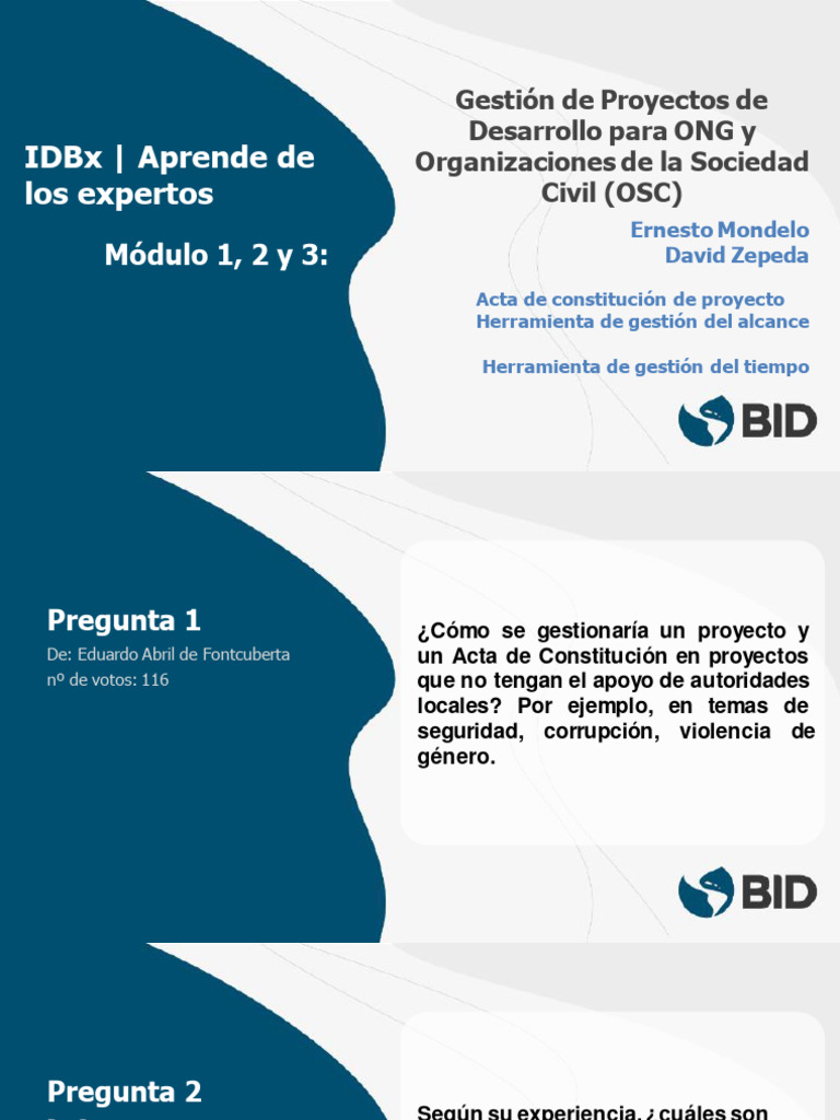 Gestión de Proyectos para ONG y OSC | PDF