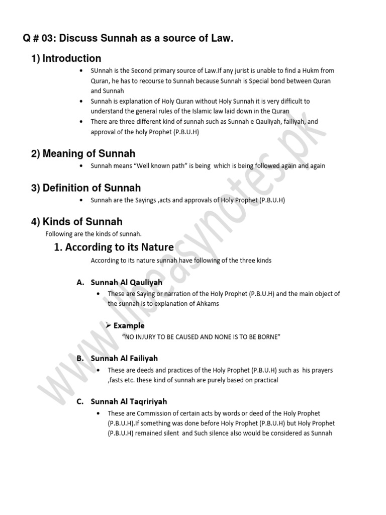 3 Sunnah | PDF | Hadith | Quran