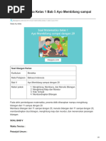 Soal Sumatif B.indo Kelas 1 Bab 3 Awas Kuman | PDF