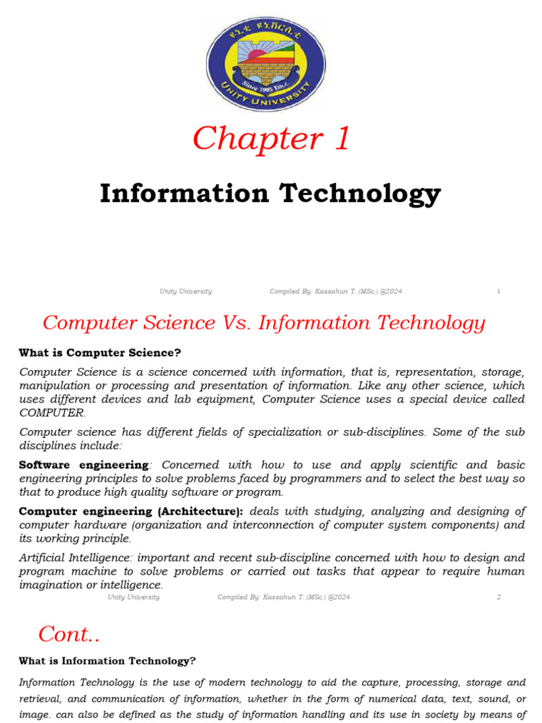 Chapter 1 IT Programming I | PDF | Computer Science | Information ...