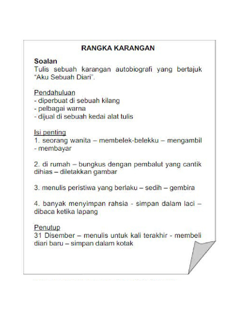 Aku Sebuah Diari | PDF