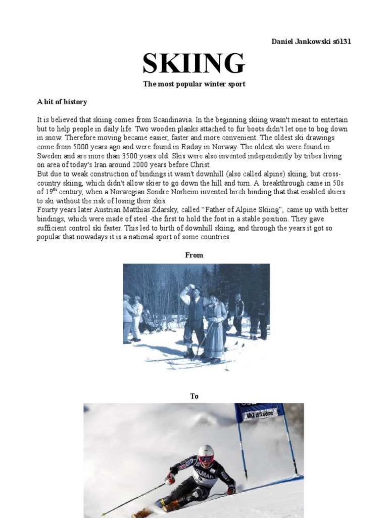 Presentation 1 Daniel Jankowski s6131 | PDF | Ski | Austria