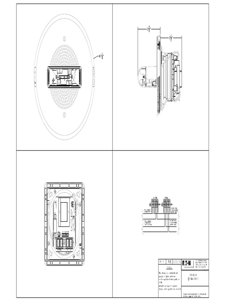 Wheelock E90 Speaker Strobe Drawing | PDF