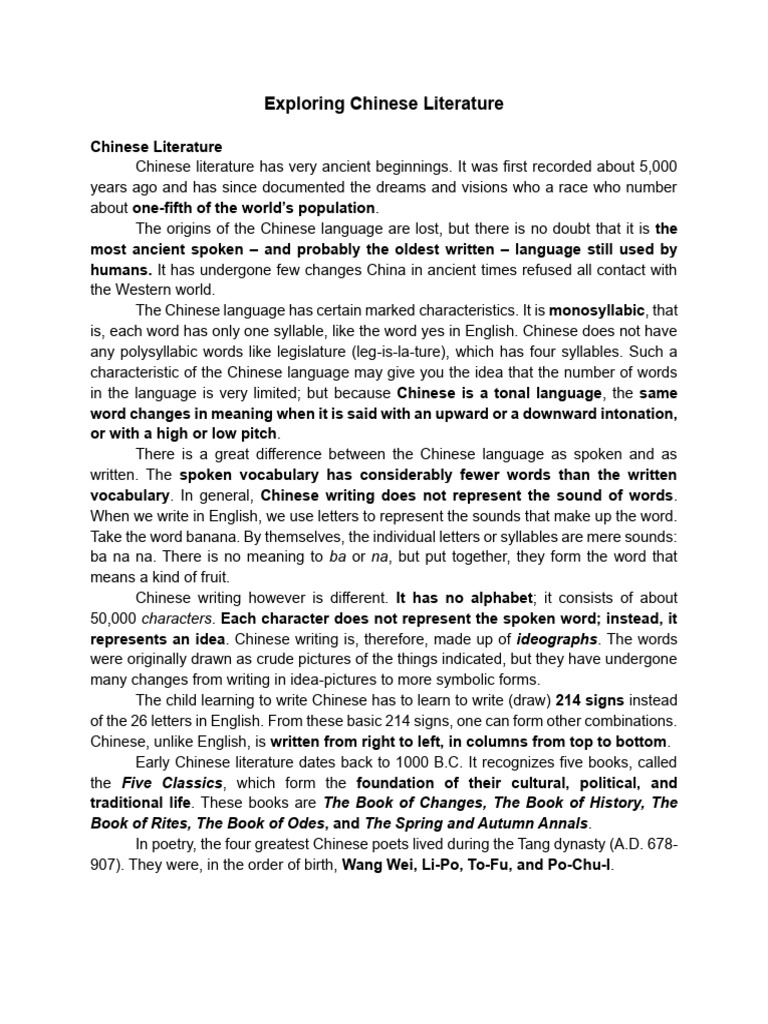 Overview of Chinese Literature and Philosophy | PDF | Laozi | Tao