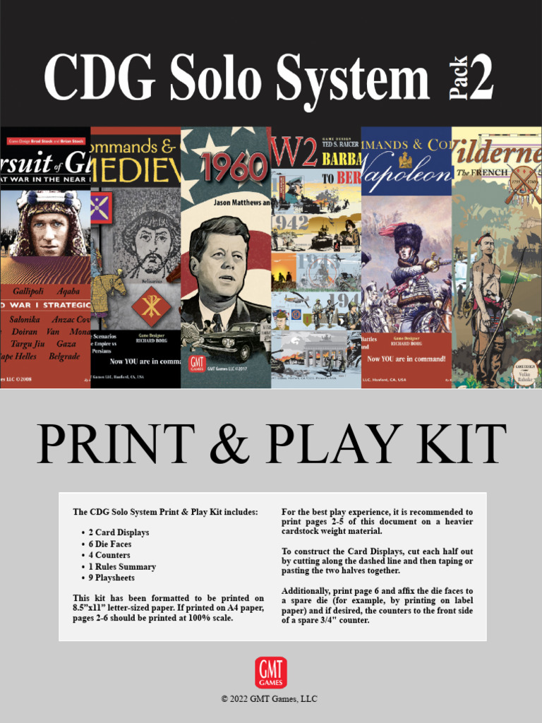 Print N Play Kit Pack2 | PDF | Games Of Chance | Gaming