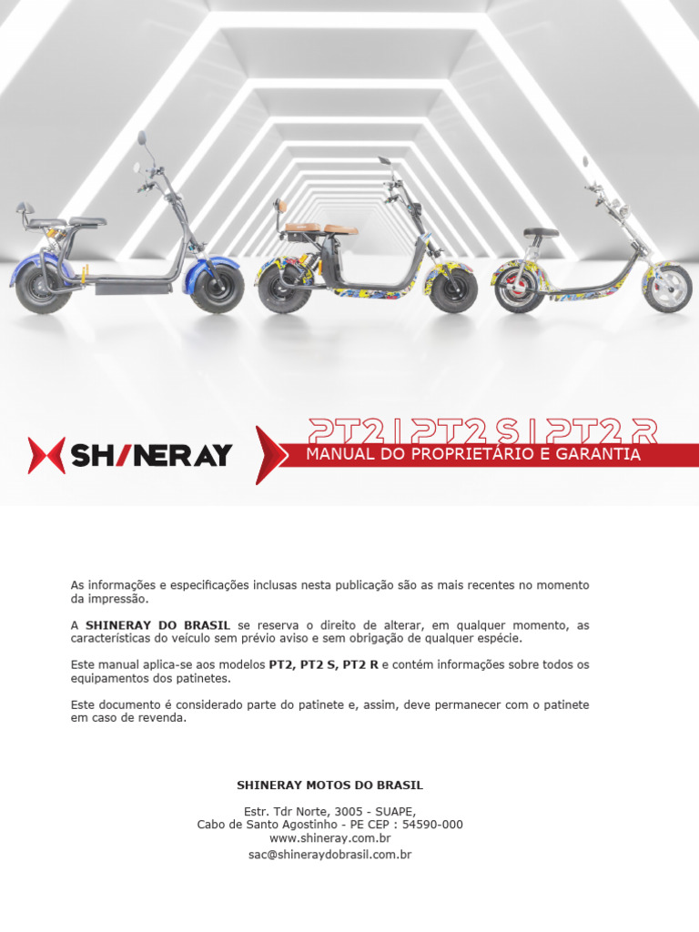 Manual de Proprietario PT2 Series | PDF | Freio | Tráfego