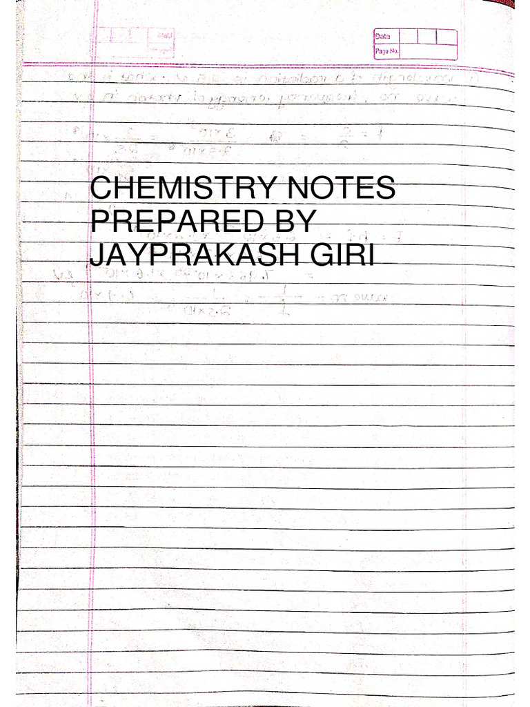 Chemistry Notes | PDF | Dye | Drugs
