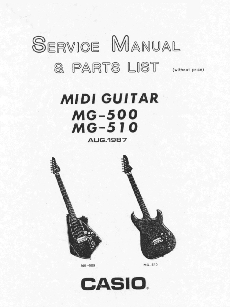 Casio MG 500 MG 510 Service - Manual | PDF