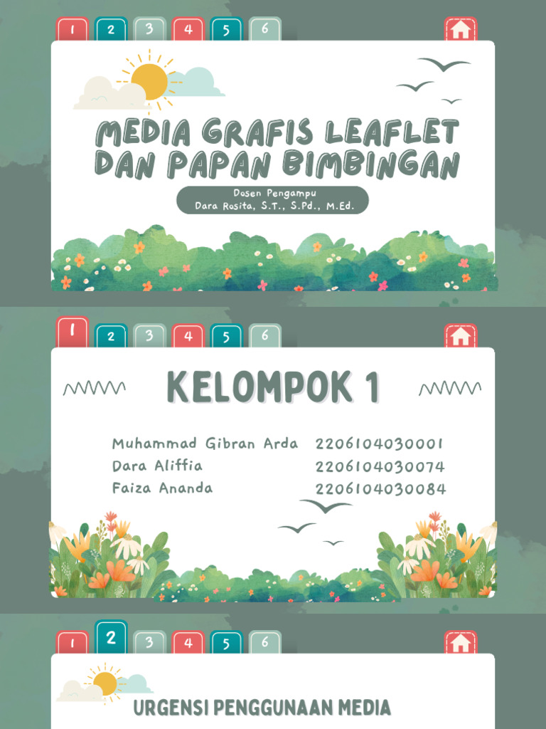 Power Point Kelompok 1 (Media Grafis Leaflet Dan Papan Bimbingan) | PDF