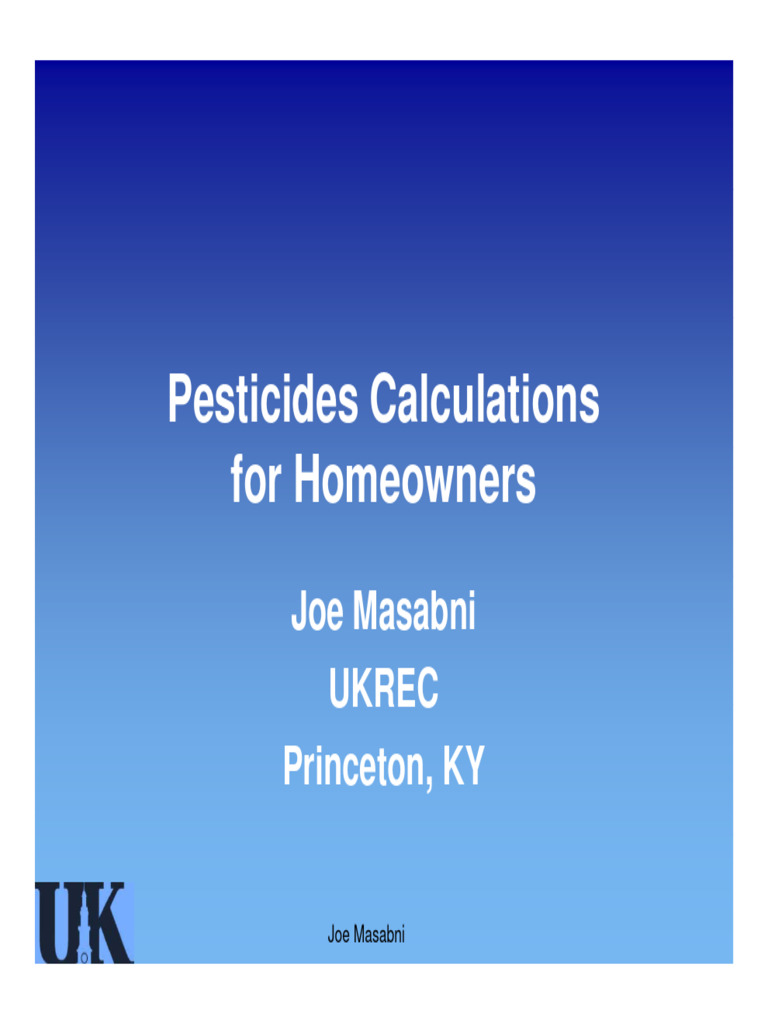 Pesticide Application Calculations Guide | PDF | Area