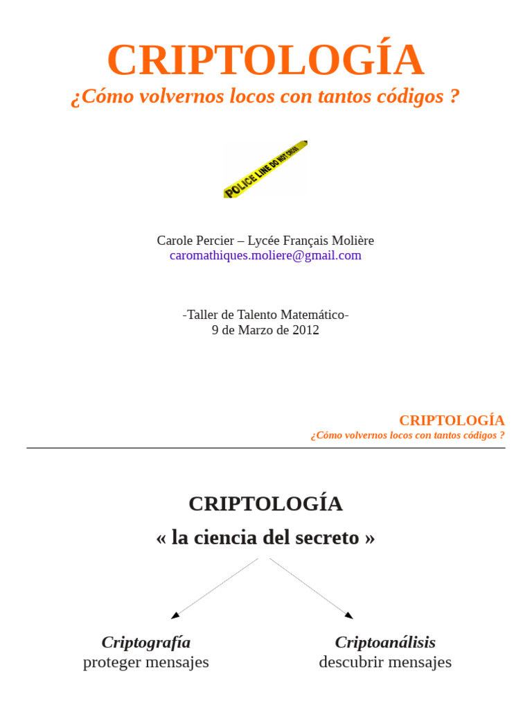 0 Codigos Presentacion | PDF | Criptografía | Matemáticas Aplicadas